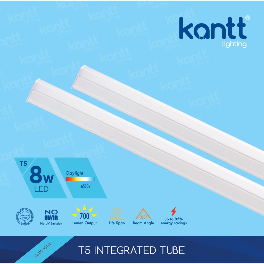 Kantt Lighting T5 Integrated LED Tube - 8W (Daylight / Cool Daylight ...