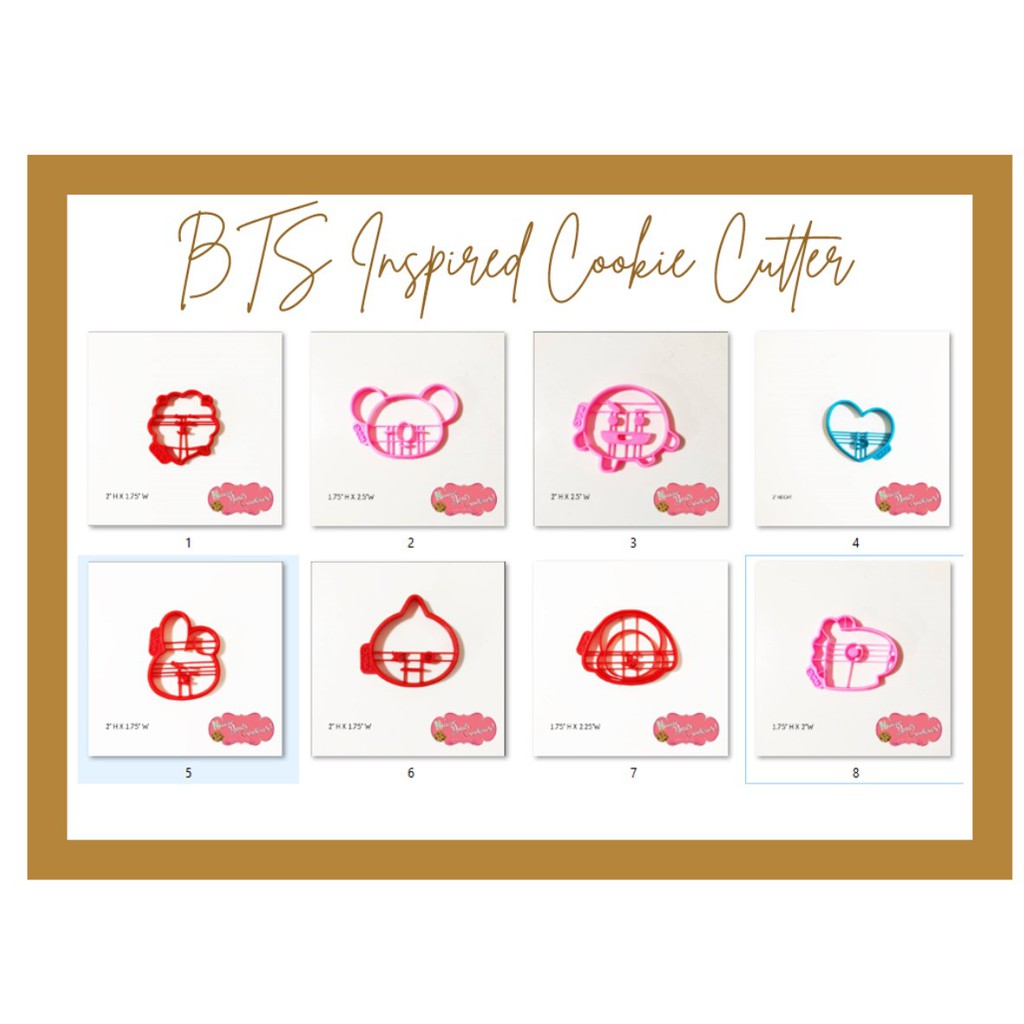 BTS THEME COOKIE CUTTER (SOLD INDIVIDUALLY) | Shopee Philippines