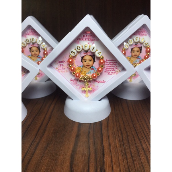bulk order FLOATING FRAME ROSARY SOUVENIR/ Customizable rosary ...
