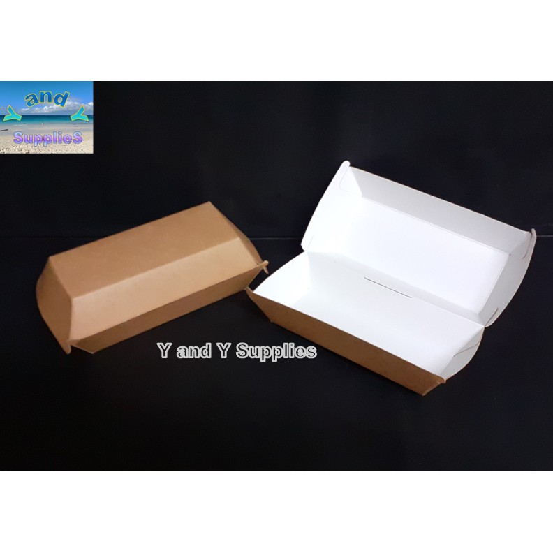 Paper Hotdog Box Take-out, Takoyaki, Siomai, Dimsum, 100 Pieces Approx ...