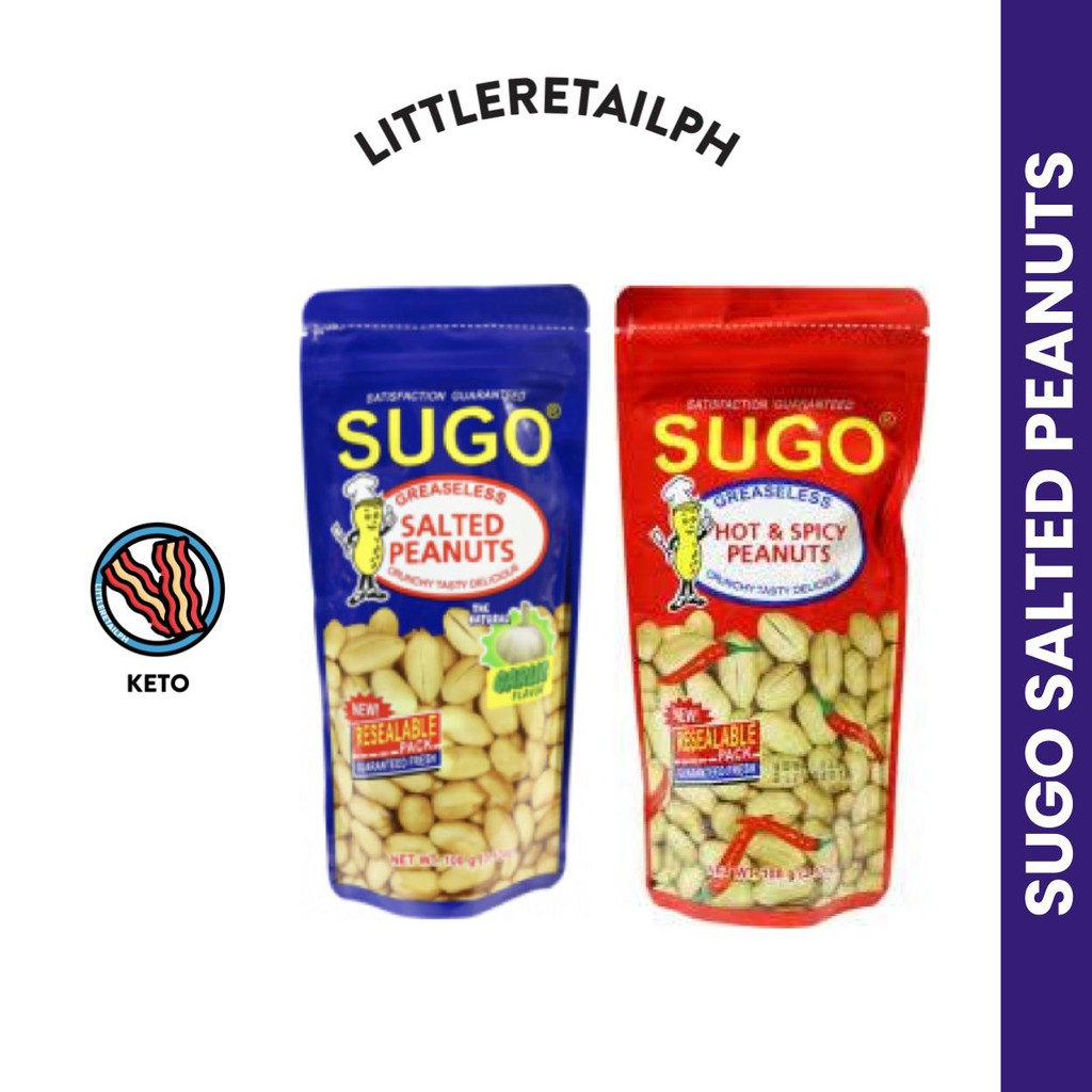 Sugo 100g Greaseless Peanuts Keto/Low Carb Snack | Shopee Philippines