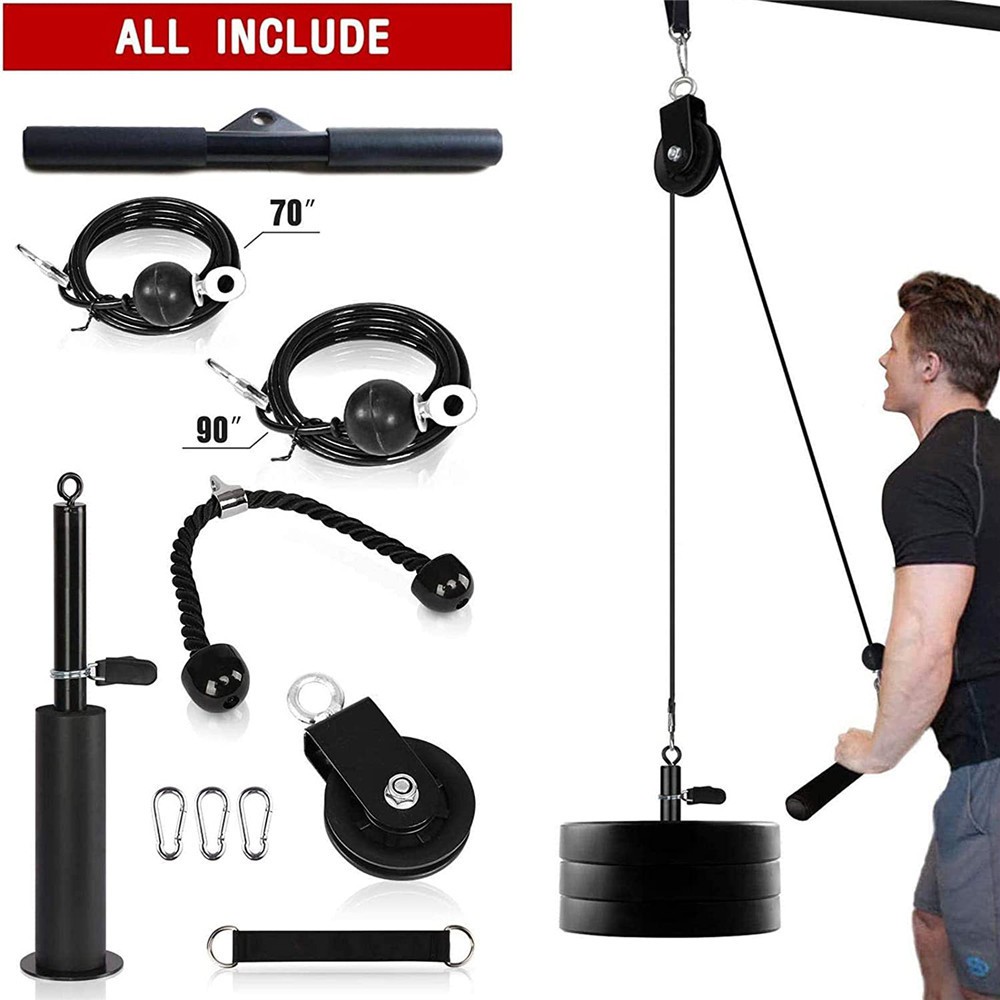 Home Fitness Pulley Cable Machine, Integrated Gym Equipment Trainer ...