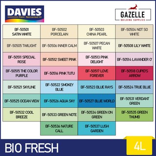 Davies Bio Fresh Anti-Bacterial , Odorless and Washable Paint Lush ...