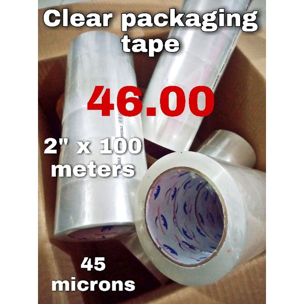ZACS Packaging tape Clear / tan || 2 inches x 100 meters || 45 microns ...