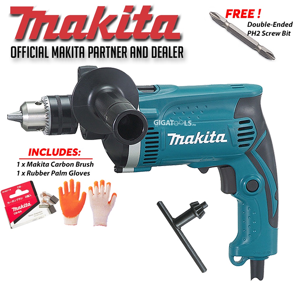 Makita HP1630 Hammer Drill 5/8" 16mm ( 710W ) with Screw Bit, Carbon ...