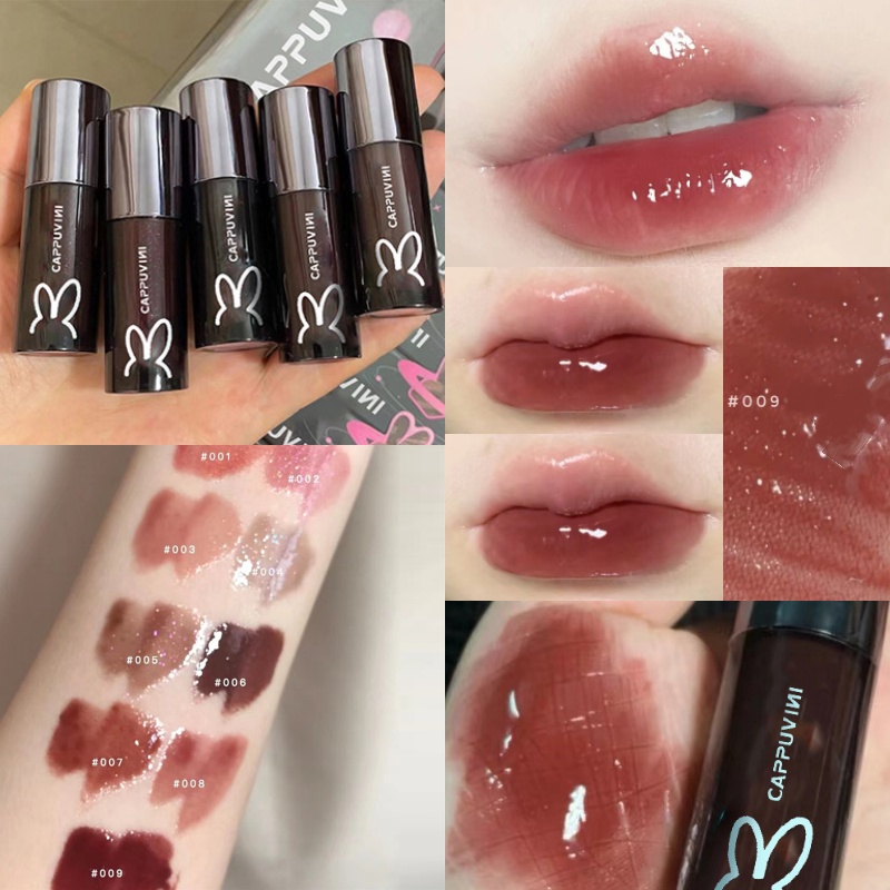 CAPPUVINI 8 Color Lip Gloss Waterproof Lip Glaze Velvet Matte Liquid ...