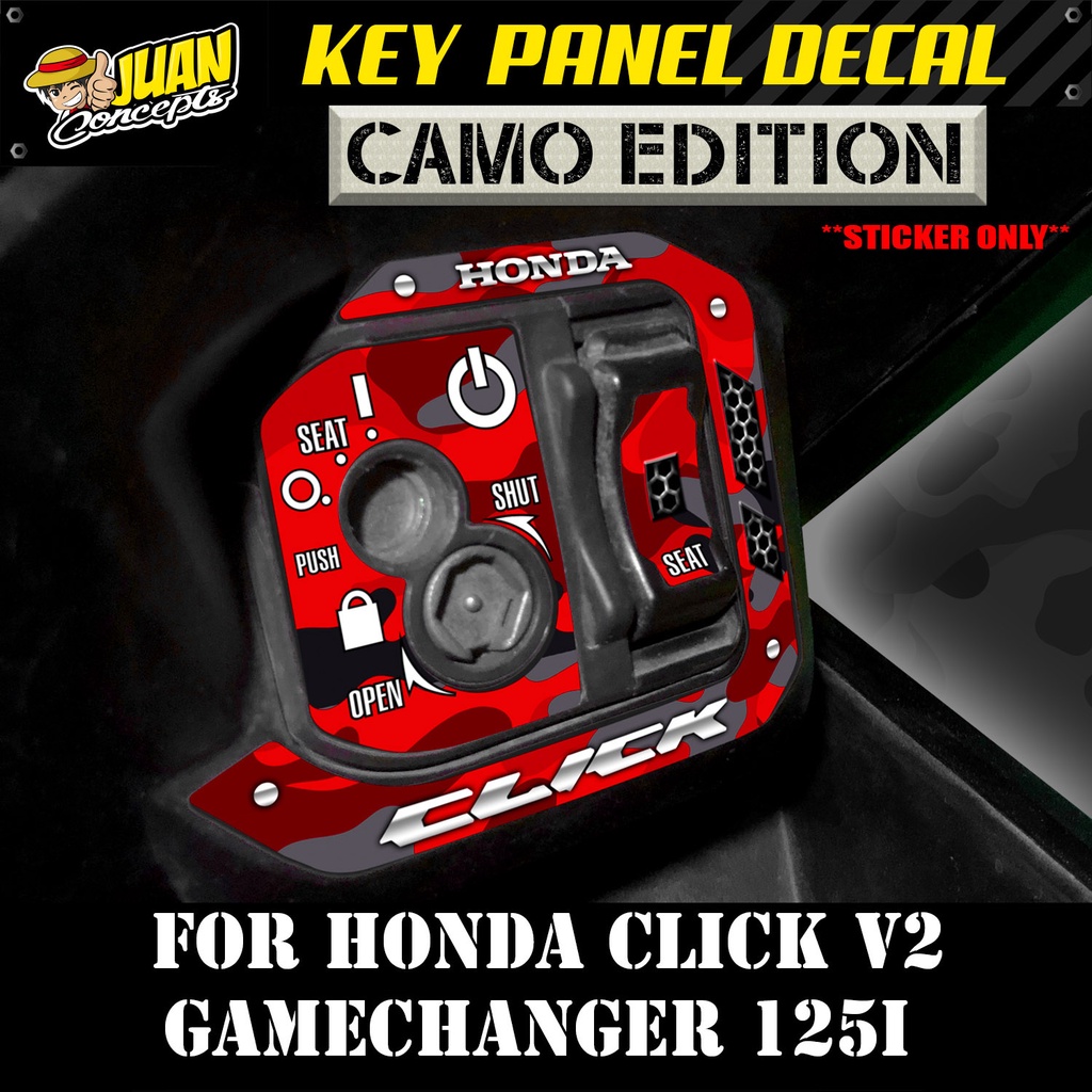 Honda Click 125i Key Panel Sticker Camo Edition | Shopee Philippines