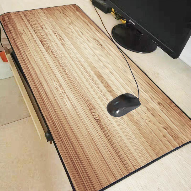 XGZ Light Color Wood Texture Large Gaming Mouse Pad Lock Edge Mouse Mat ...