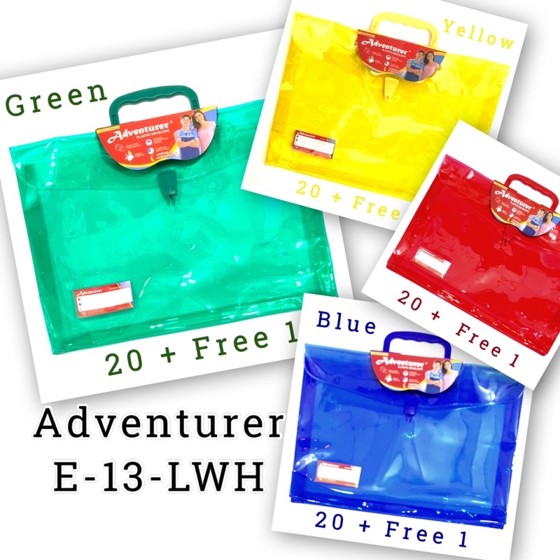 Adventurer Expanding Plastic Envelope with handle 20 pieces free 1 ...