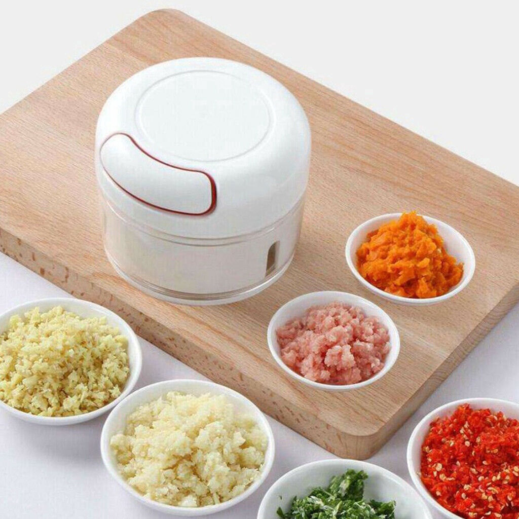 Kitchen Mini Garlic Grinder Food Chopper Shredder hand Pull String ...