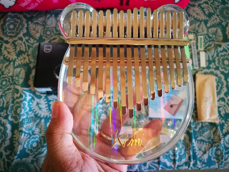17 key Kalimba rainbow color Acrylic Thumb Piano 17 Keys Mbira ...