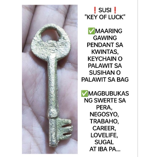 SUSI NG KAPALARAN("KEY OF LUCK") PENDANT CHARMS | Shopee Philippines