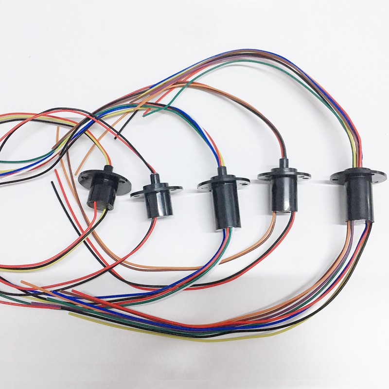 1PC Electric Flange Slip Ring 10A Dia.22mm 2/3/4/6/8CH Channels Wires ...
