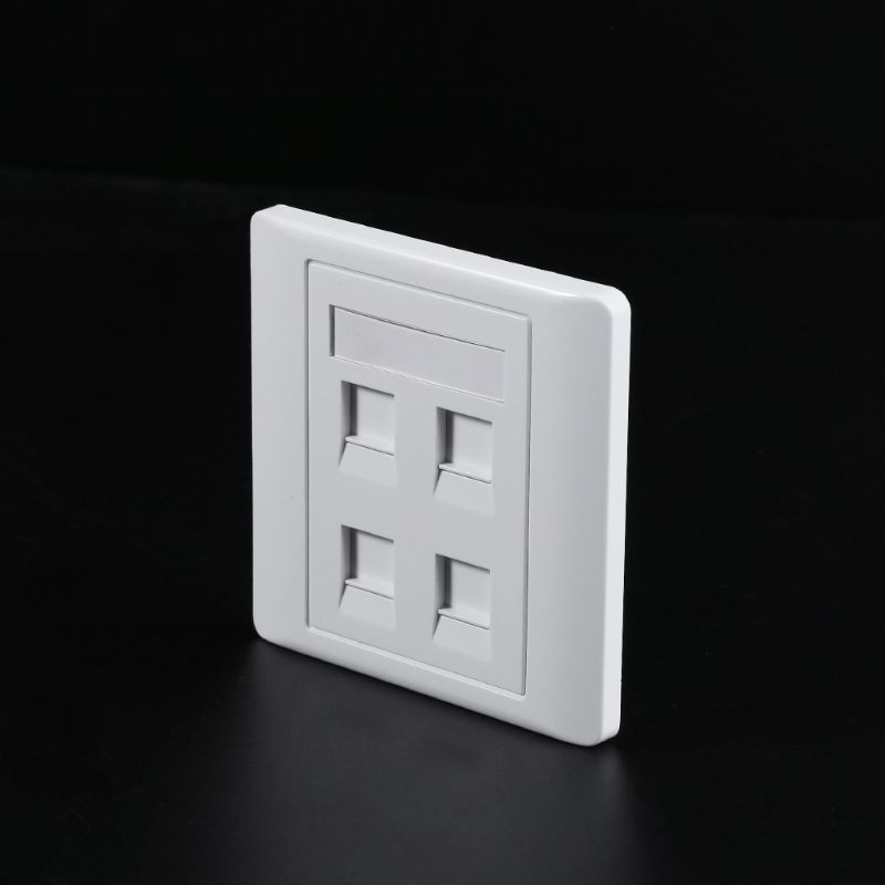 86 Type White Faceplate Wall Plate Socket Dual Ports Network LAN ...