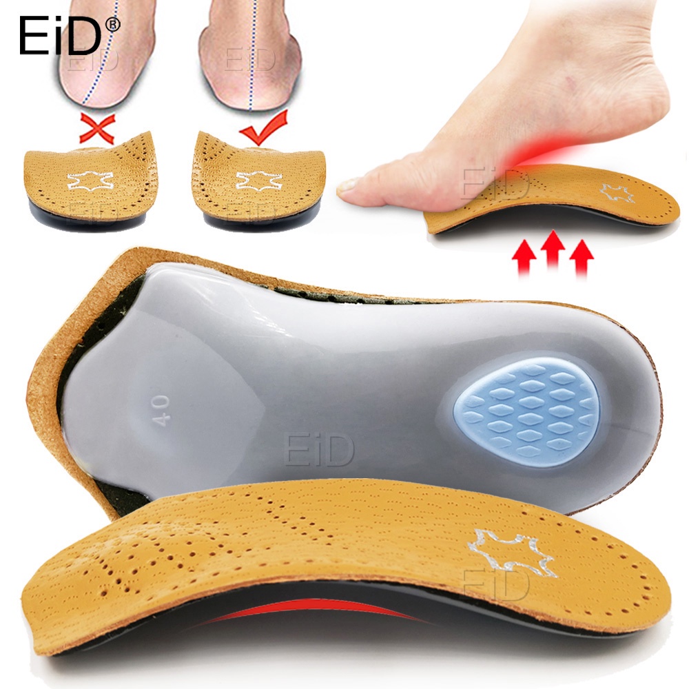 Leather orthotic Insoles OX Leg Heel Cushion for Feet Soles Relieve ...