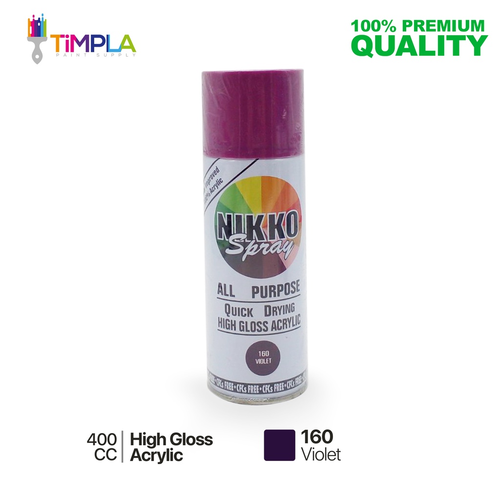 Nikko Spray Paint 160 Violet All Purpose Quick Drying High-Gloss ...