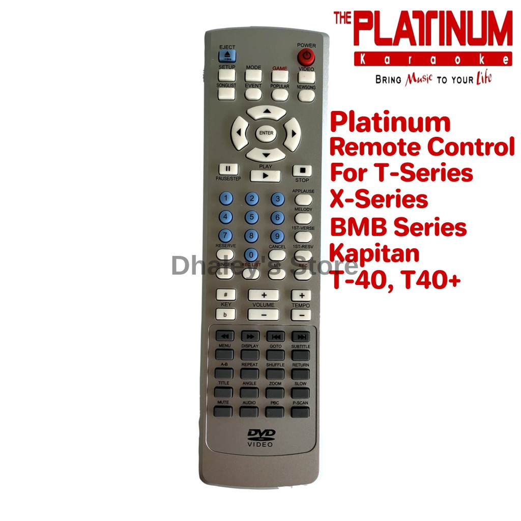 Original Platinum Remote Control PTRC-300 For Kapitan, T-series, X ...