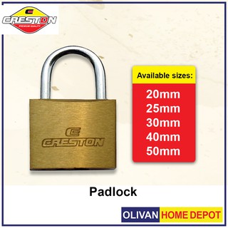 CRESTON Solid Brass Case Short Steel Shackle Padlock | Shopee Philippines