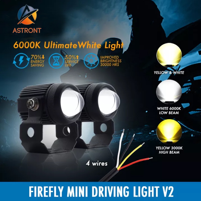 Mini Driving Lights V2 (4 Wires) 1 Pair Universal High Quality With ...