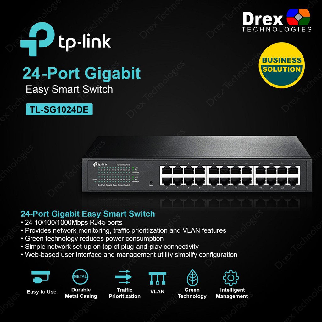 TP-LINK TL-SG1024DE 24-Port Gigabit Easy Smart Switch | Shopee Philippines