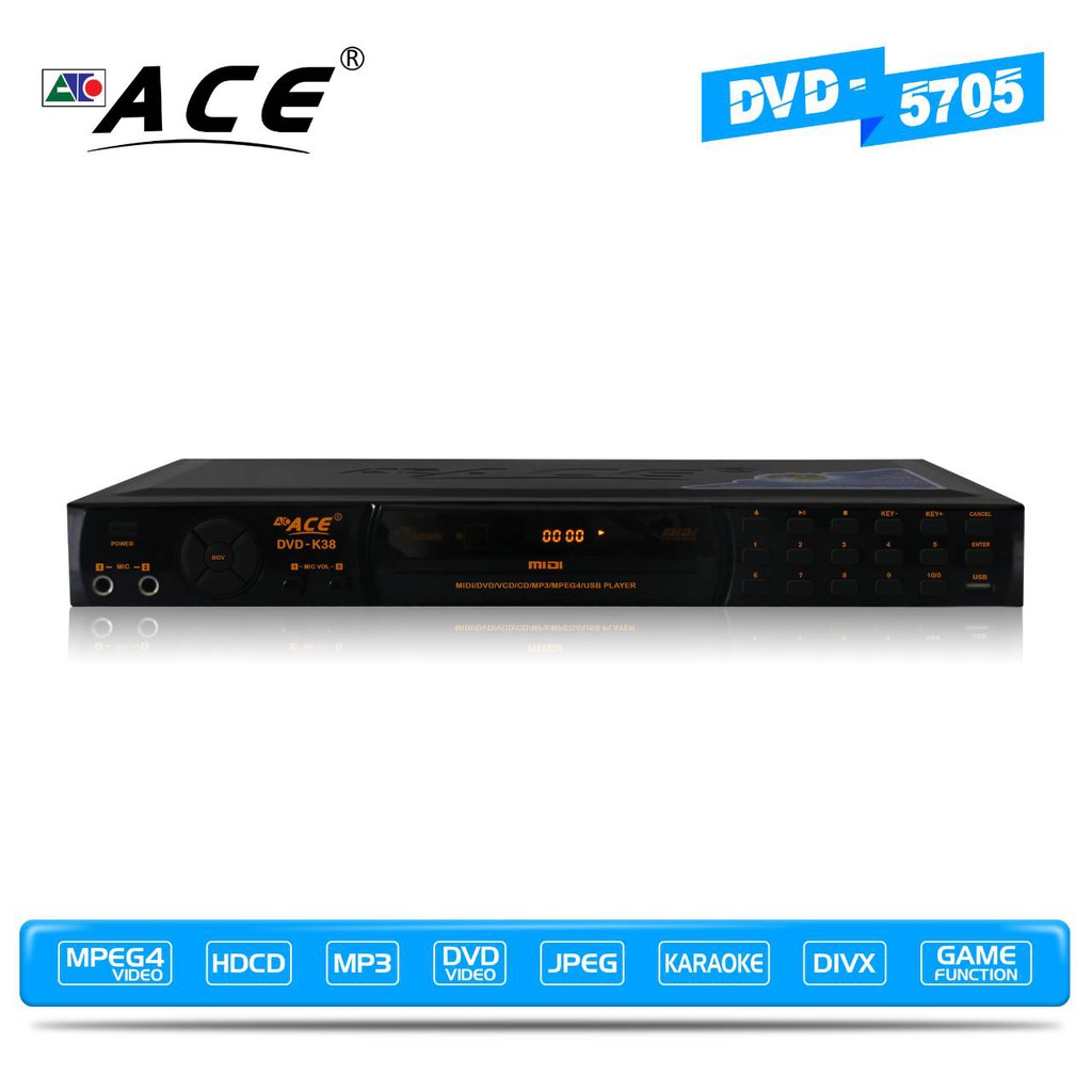 Ace MIDI-5705 karaoke DVD player | Shopee Philippines