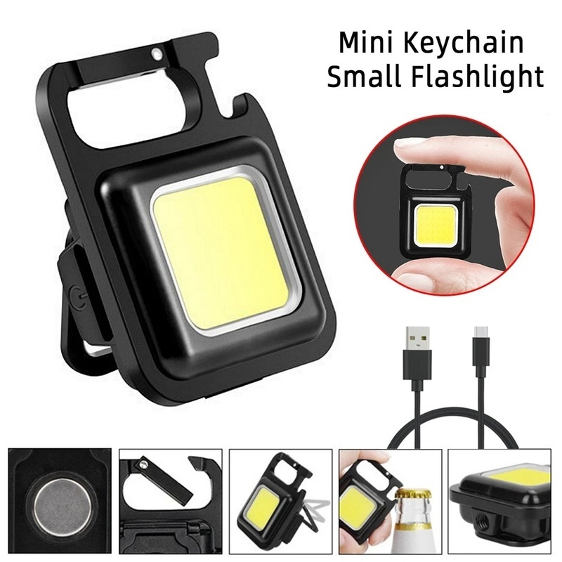 Mini Portable Keychain COB Work Lamp / USB Powered 800 Lumens Keychain ...