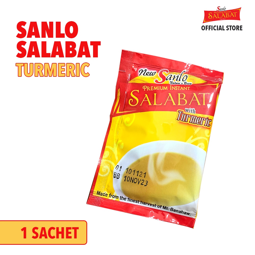 Sanlo Salabat Premium Instant Ginger Tea - TURMERIC Flavor Sachet (7.5g ...