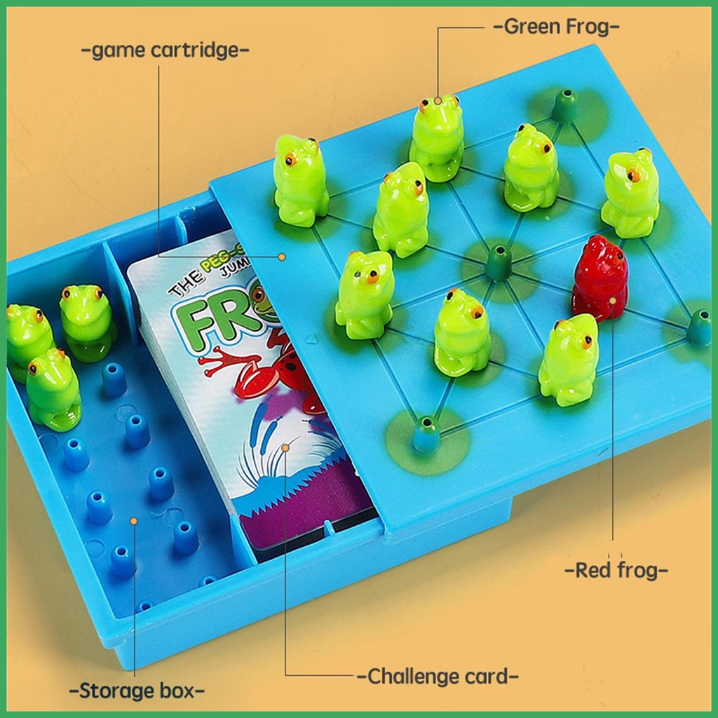Frog Checkers Toy Intellectual Toys Jumping Chess Board Checkers Table ...