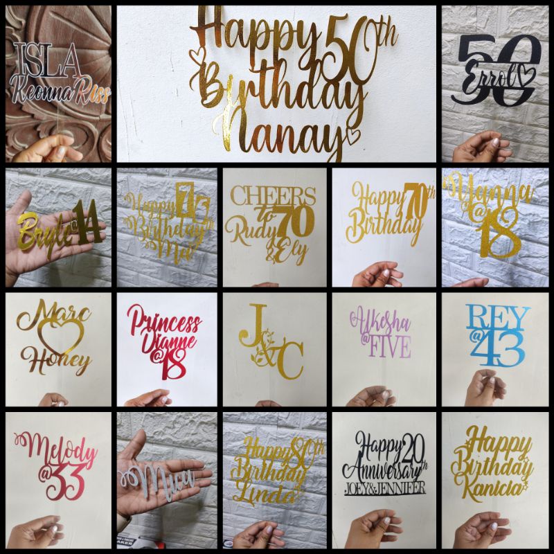 Personalized | customized cake topper (card stock only) | Shopee ...