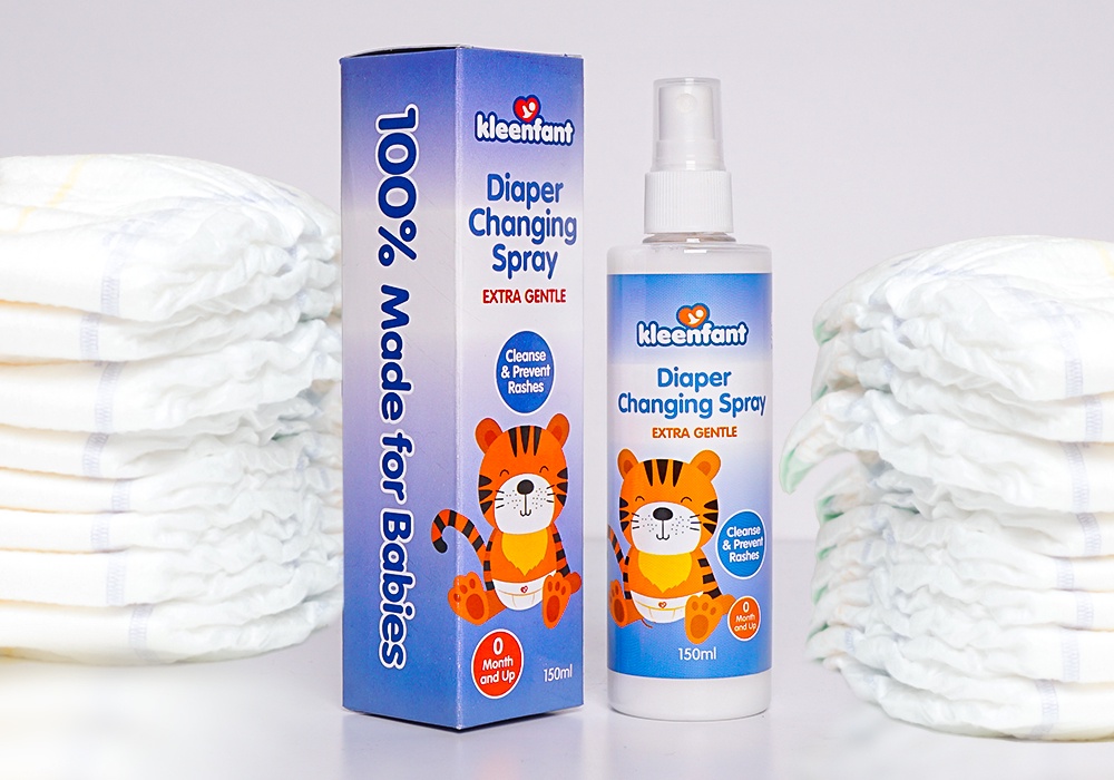 Kleenfant Diaper Changing Spray (150 ml) Set of 2 Tiny Bottle Extra ...