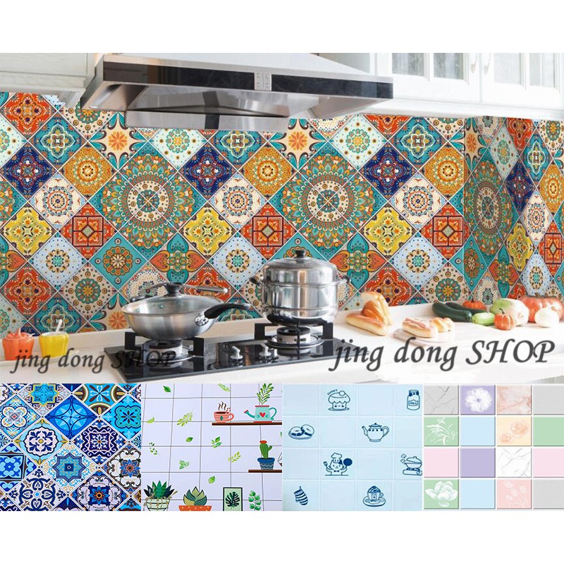 Kitchen oil-proof stickers waterproof fireproof adhesive Stove cabinets ...