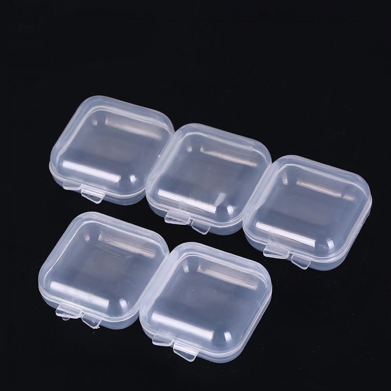 1PC 3.5X3.5 Mini Clear Plastic Small Box/ Fashion Jewelry Earplugs ...