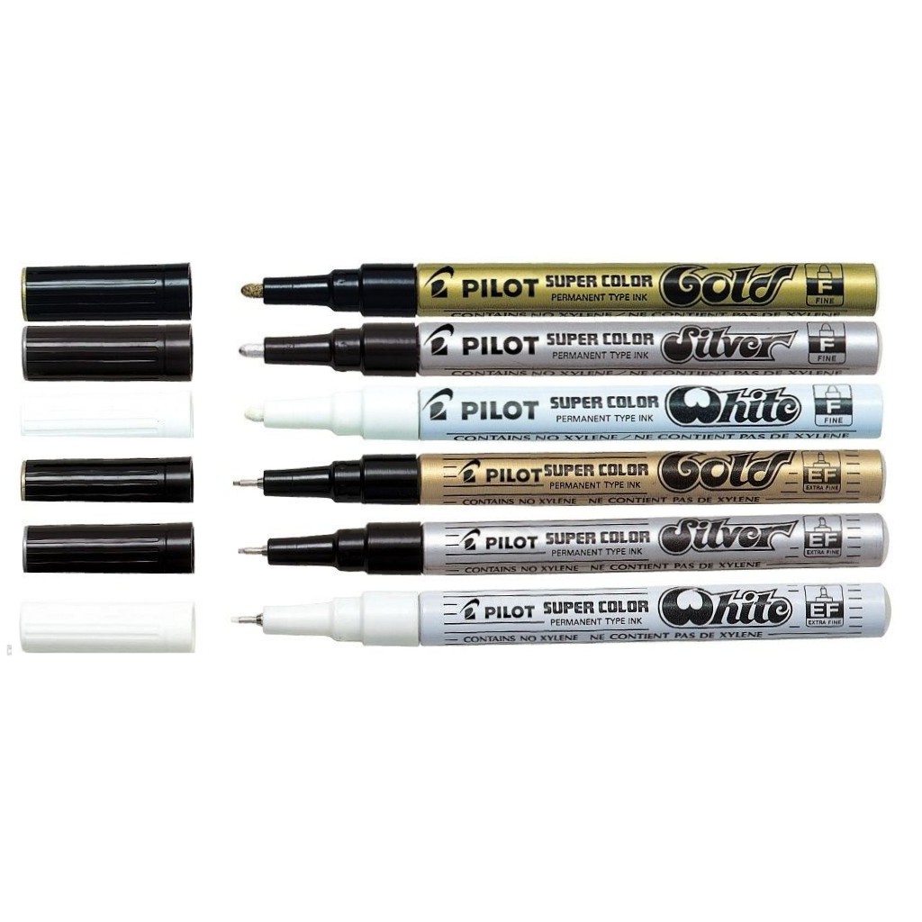 Pilot Super Color Marker Gold / Silver/ White | Shopee Philippines