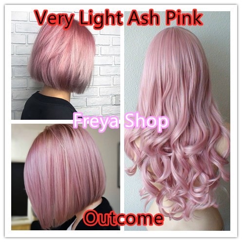 Very Light Ash Pink Permanent Hair Color Oxidant Bleach Set ( 10.45 ...