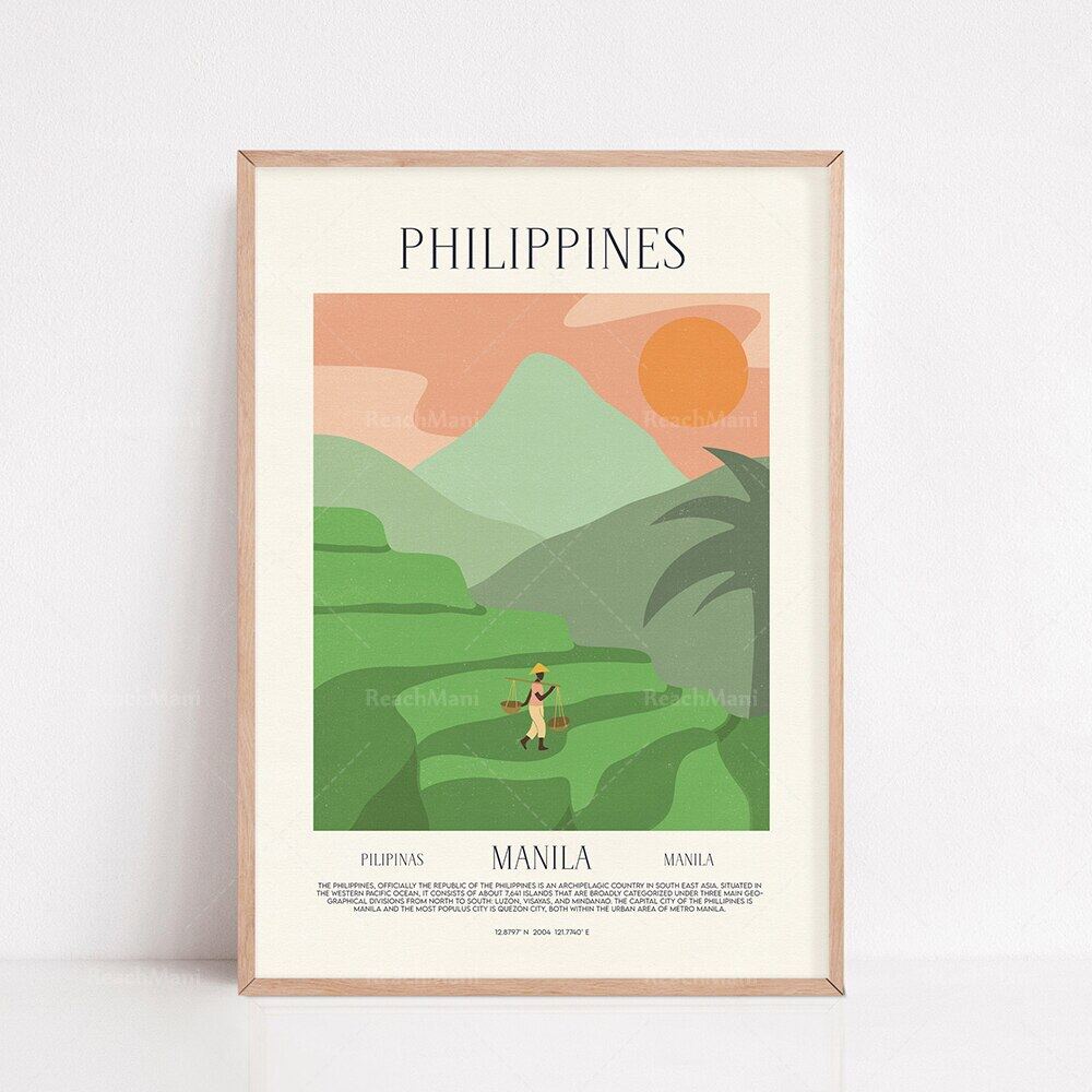 Philippine posters Manila prints retro wall art minimalist posters ...
