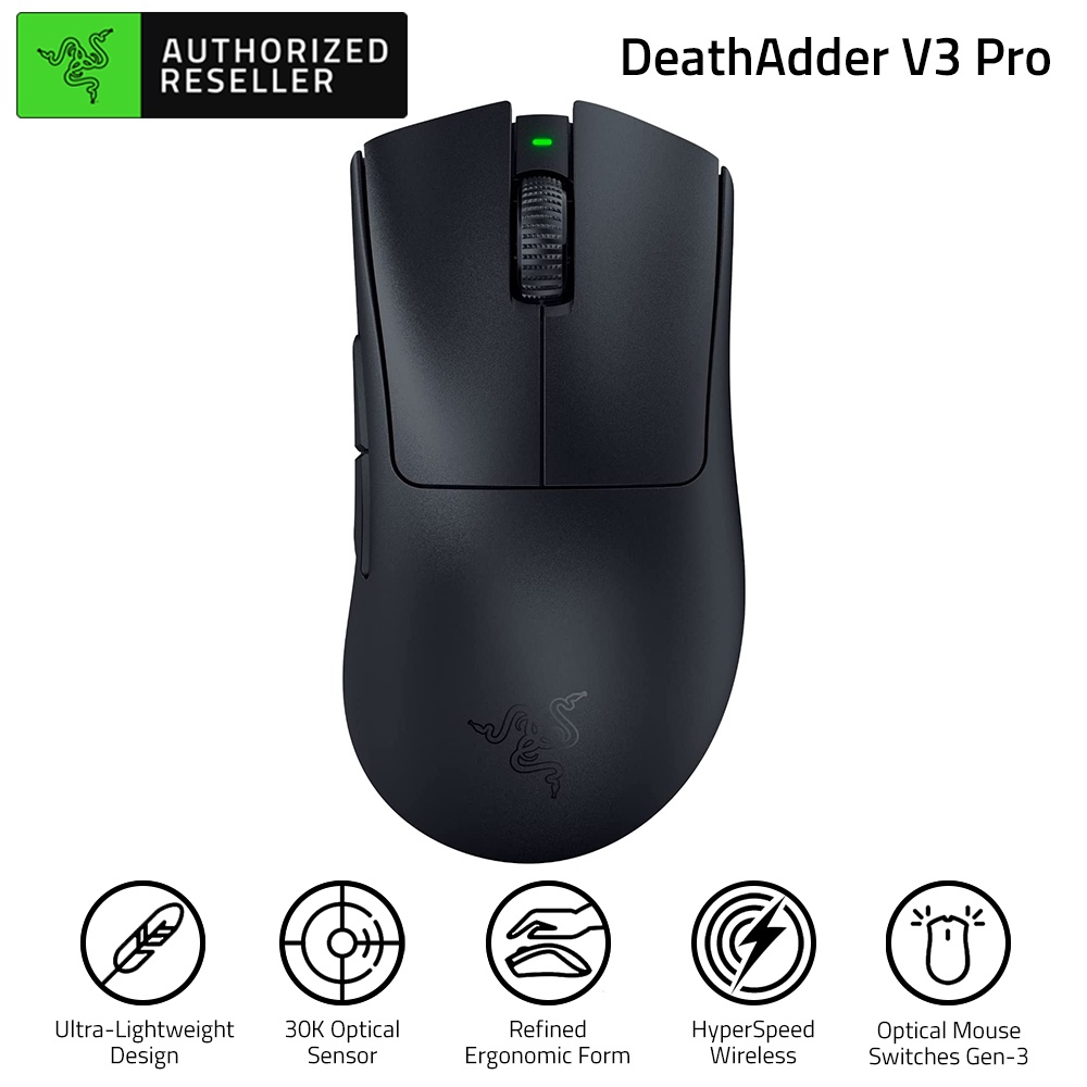 Razer DeathAdder V3 Pro - Ergonomic Wireless Gaming Mouse - AP Packaging | Shopee Philippines