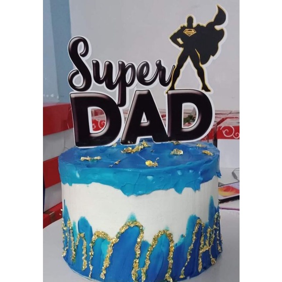 Super Dad cake topper / machine cut cake topper | Shopee Philippines