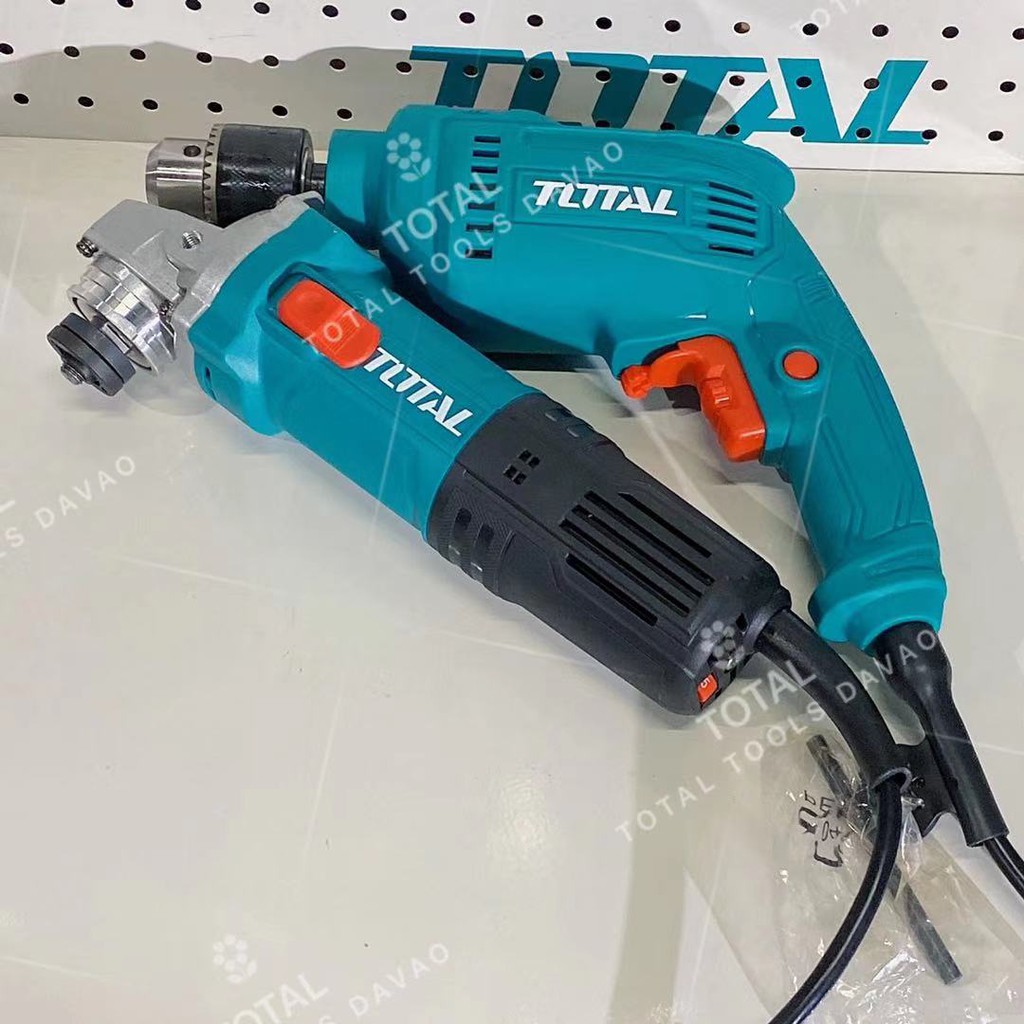 TOTAL Power Tools SET (Angle grinder 900W TG109100565UP + Impact drill ...