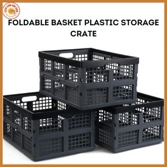 789 FOLDABLE BASKET PLASTIC STORAGE CRATE/ PLASTIC CRATES/ FOLDABLE ...