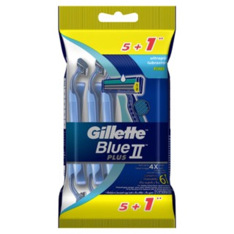 GILLETTE Blue II Plus 5 in 1 Disposable Razor | Shopee Philippines