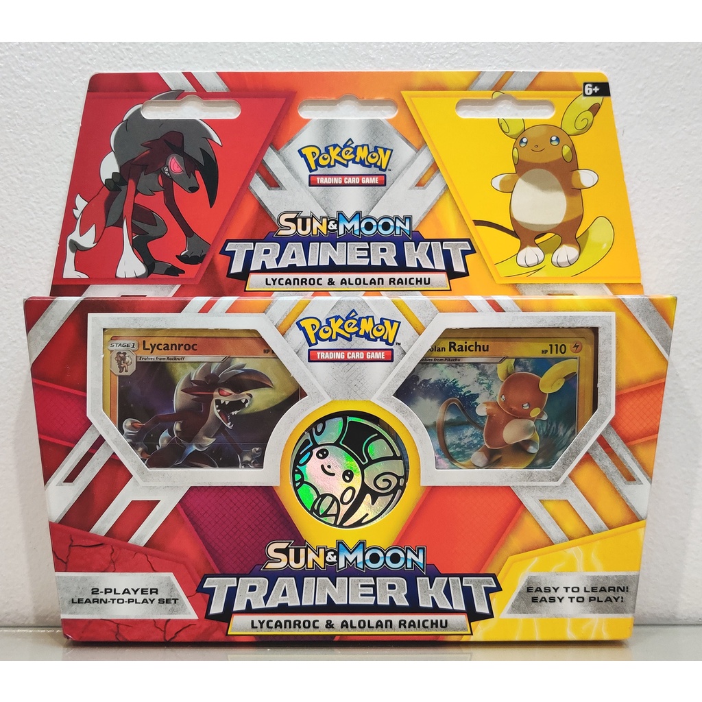 Pokemon TCG Sun&Moon Lycanroc & Alolan Raichu Trainer Kit | Shopee ...