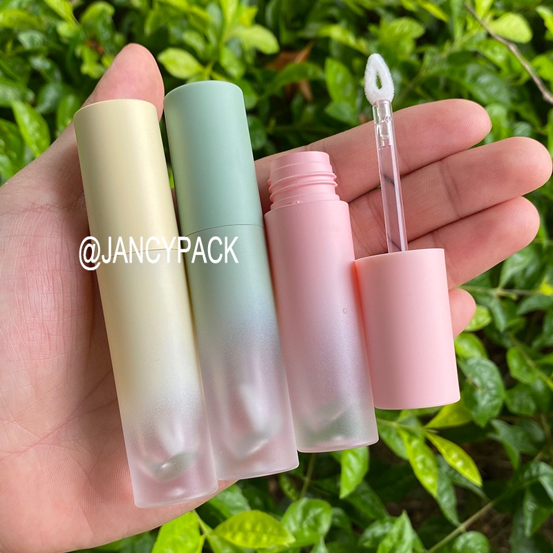 JANCY PACK 3.5ml refillable bottle clear matte pink white green lid ...