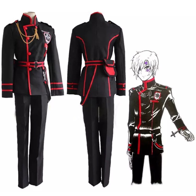 Anime D.Gray-man Allen Walker Cosplay Costume Full Set School Uniform ...