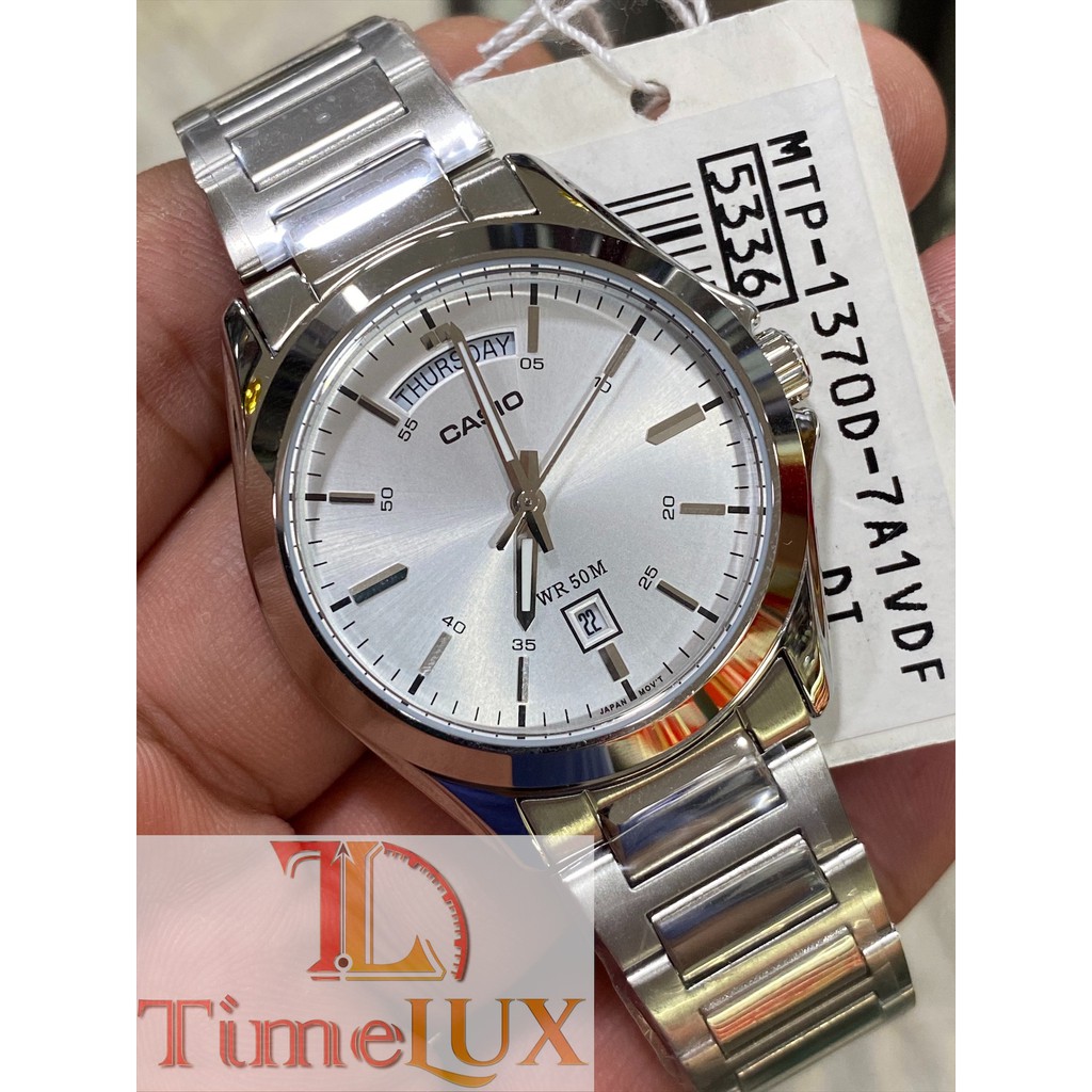 CASIO Mens Silver MTP-1370D-7A1 | Shopee Philippines