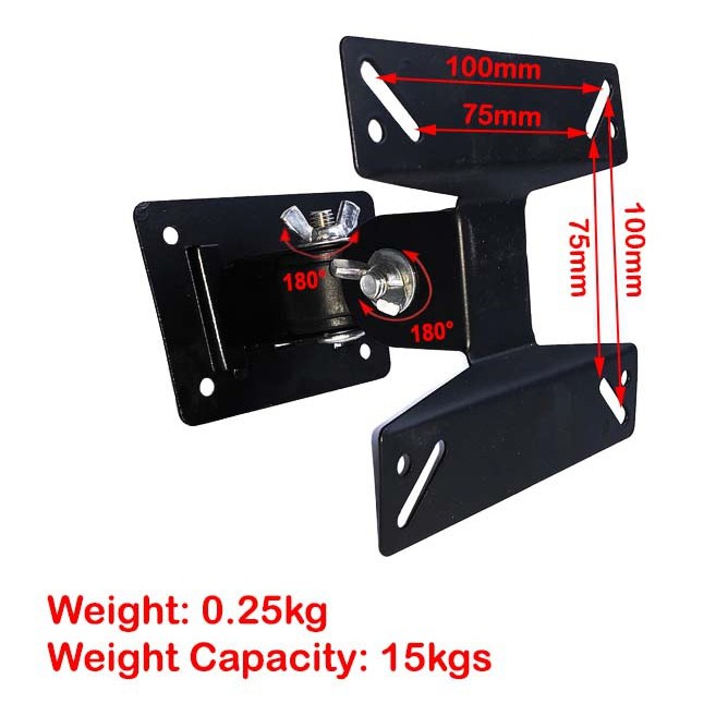 14"-24" Lcd Led Tv Bracket Wall Mount Swivel F03 | Shopee Philippines