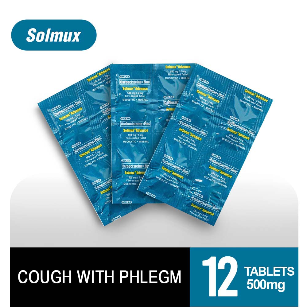 Solmux Advance 12s (For Coughs, Colds & Flu) | Shopee Philippines