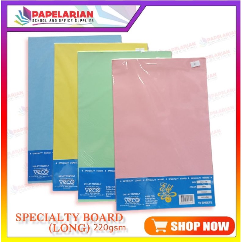SPECIALTY BOARD LONG 220gsm (10 Sheets) | Shopee Philippines