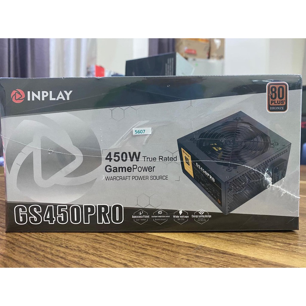 INPLAY GS450 PRO 450W True Rated PSU Power Supply 80 Plus Bronze ...
