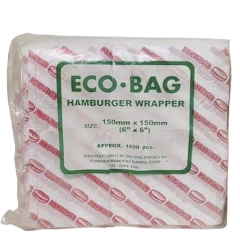 Burger Wrapper Plastic Printed (1000pcs) | Shopee Philippines