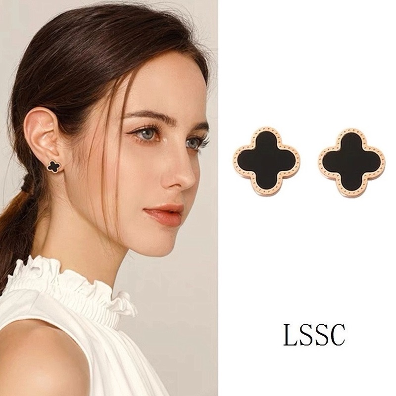 Lucky Four-leaf Clover Earrings for Women Hypoallergenic Earring Hikaw ...